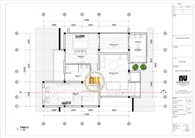 Mẫu nhà mái chéo đẹp của anh Sơn ở Khu Đô thị Ngôi Nhà Mới